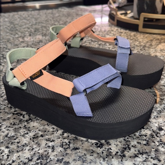 Teva | Shoes | Teva Color Block Platform Sandals | Poshmark